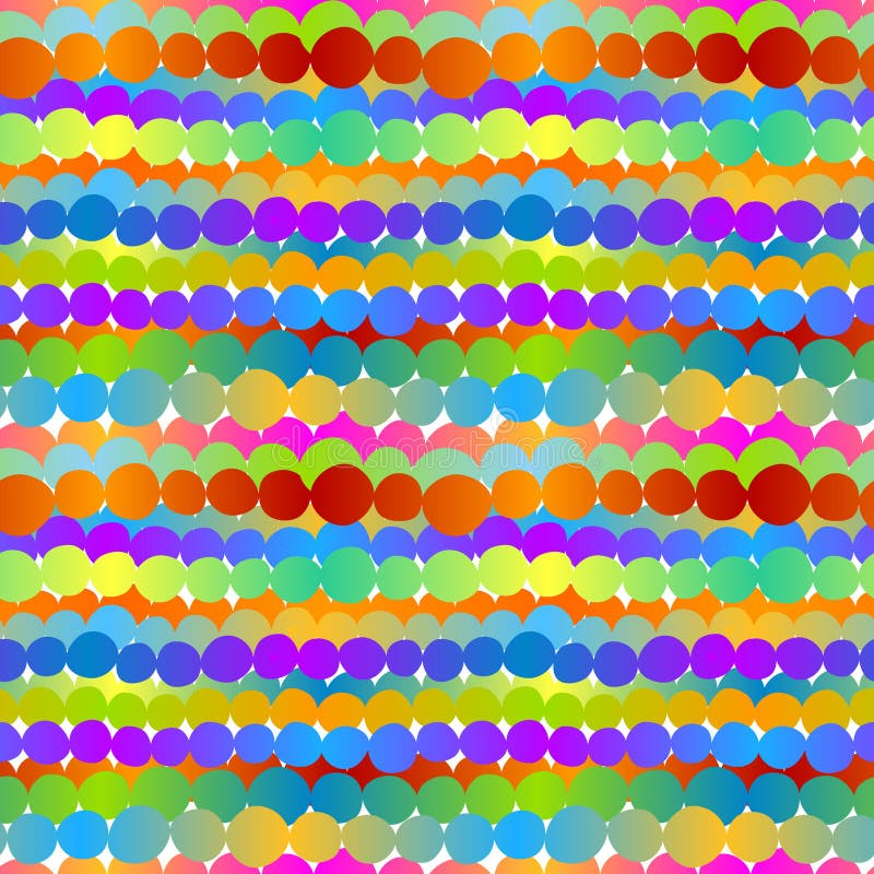 Colored Circle Rows Seamless Background Stock Illustration ...