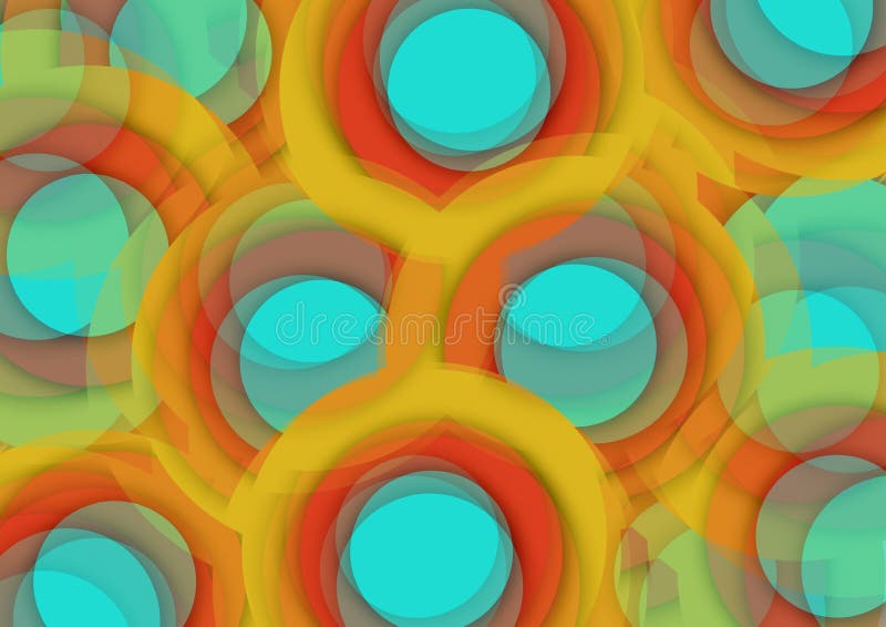 Colored Circle Seamless Pattern Geometric Abstract Round Stock ...