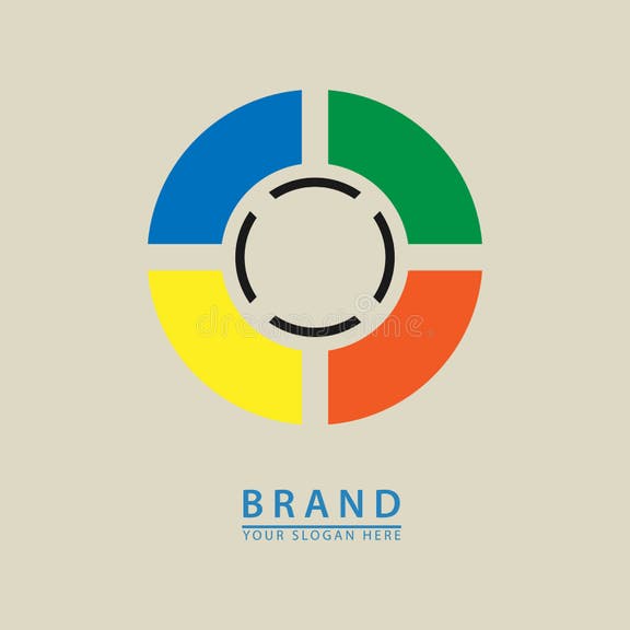 The Colored Circle Vector Represents the Camera Eye for the Logo Icon ...