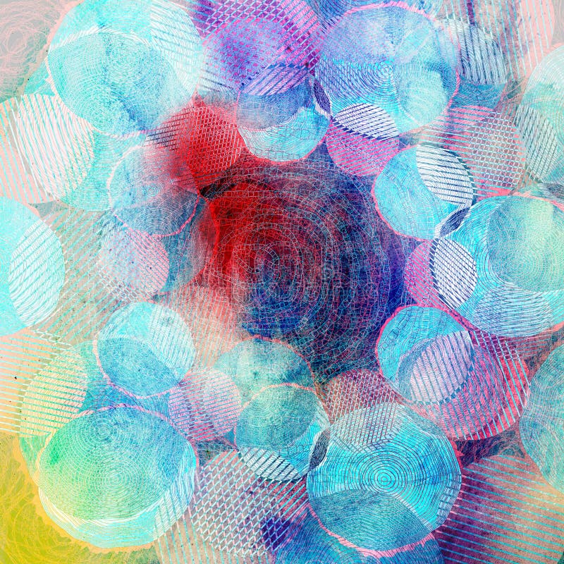 Colored Circles Art Illustration Stock Illustration - Illustration of ...