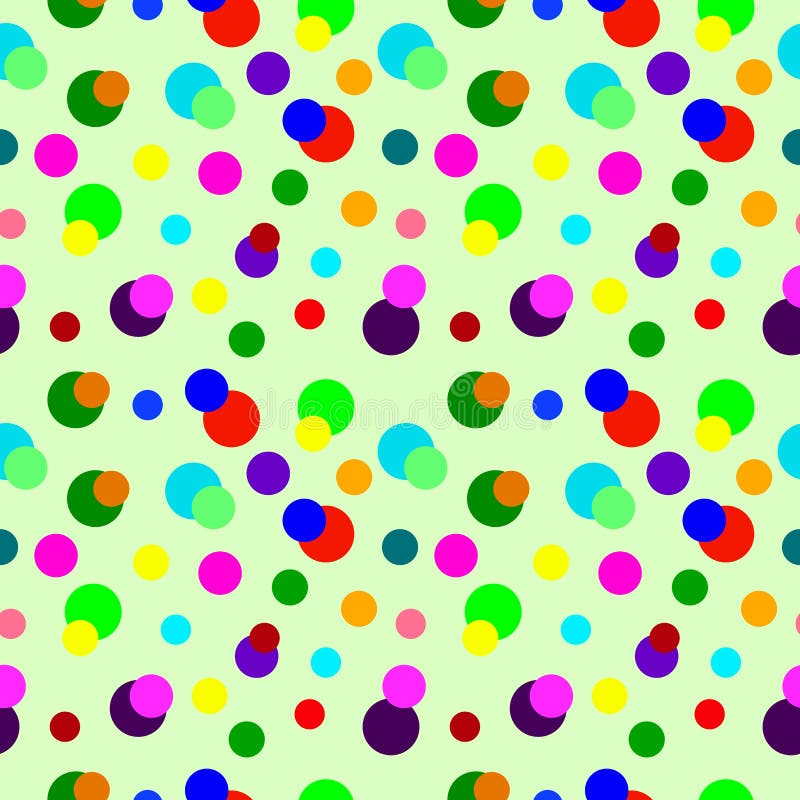 Colored Circles Seamless Pattern Stock Vector - Illustration of ...