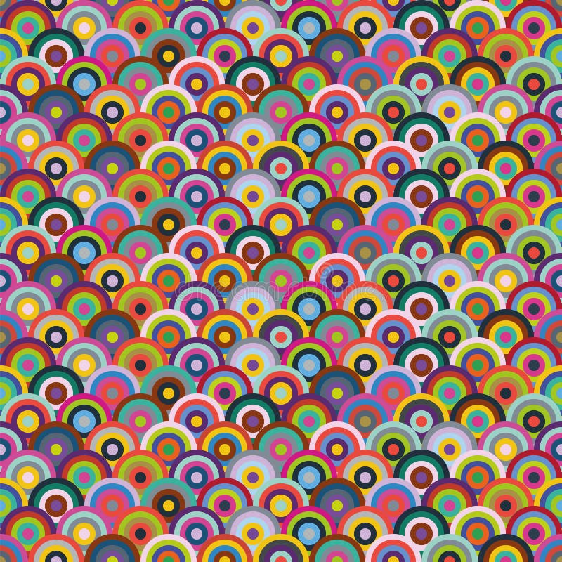 Colored Circles Seamless Pattern Stock Vector - Illustration of vector ...