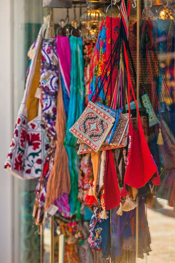 Colored Cloth on the Eastern Market Stock Photo - Image of eastern ...