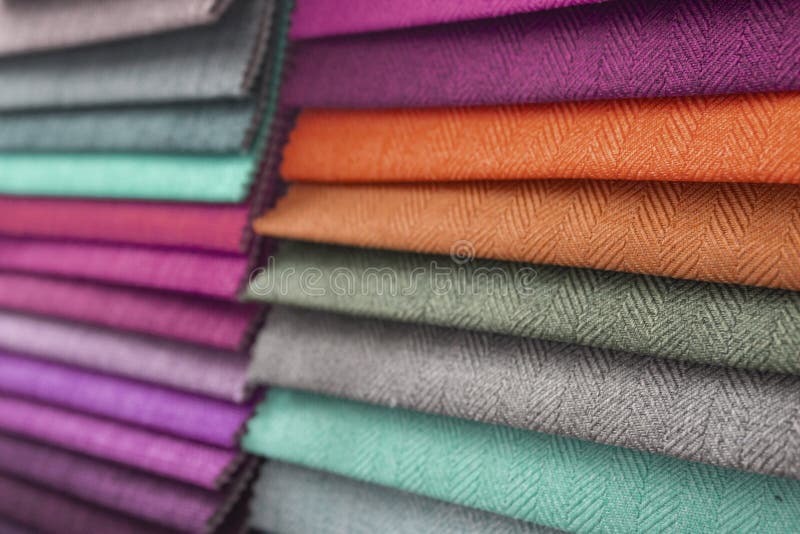Colored Cloth Samples with Selective Focus Photography Technique Stock ...