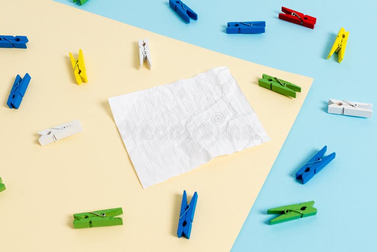 Colored Clothespin Placed Around the Empty Rectangle Shaped Reminder ...
