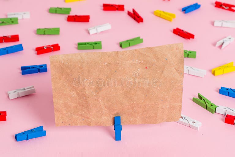 Colored Clothespin Placed Around the Empty Rectangle Square Shaped ...