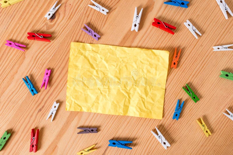 Colored Clothespin Spread Around an Empty Rectangle Square Shaped ...