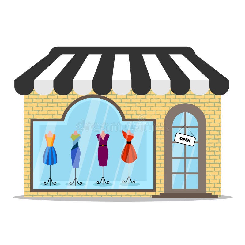 Colored clothing store stock vector. Illustration of market - 71062582