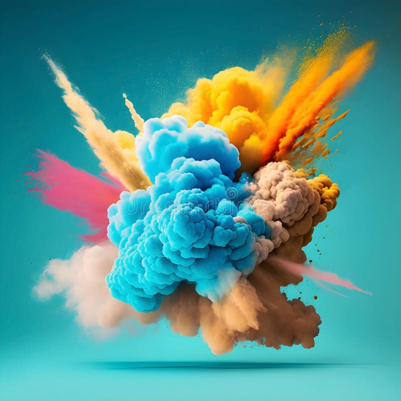 Colored Cloud on Blue Backgrounds Stock Illustration - Illustration of ...
