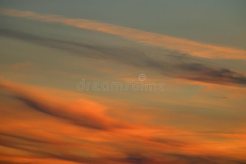 Colored Clouds in Abstract Patterns in Sunset Sky Stock Image - Image ...