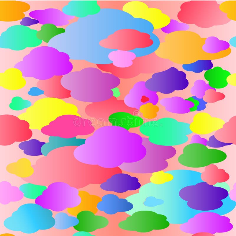 Colored Clouds Pattern stock illustration. Illustration of cloth - 76256518