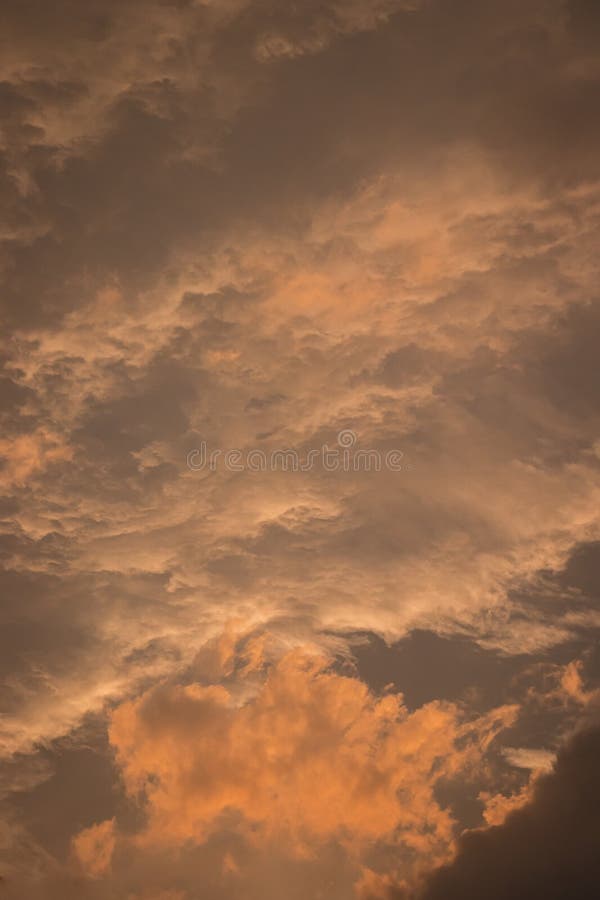 Colored Clouds at Sunset Near the Ocean Stock Image - Image of ...