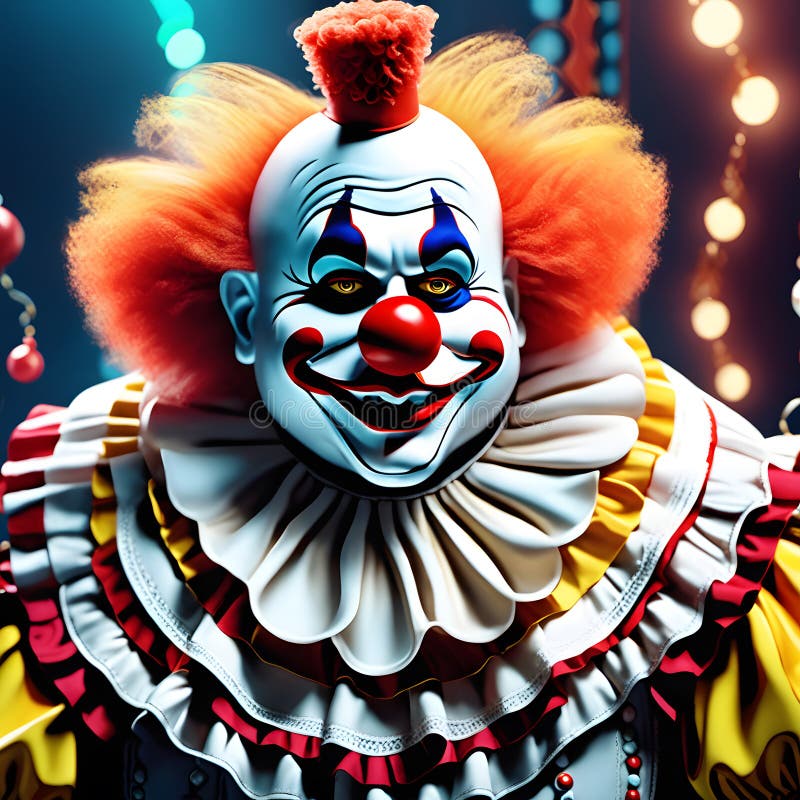 Colored Clown, AI-generatet Stock Illustration - Illustration of humor ...