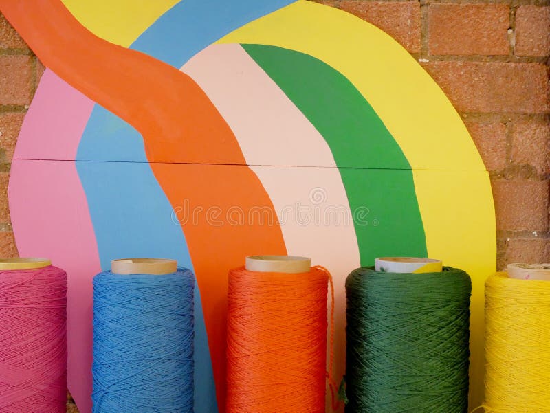 Colored coil of thread stock photo. Image of sewing - 174053798