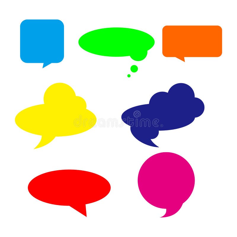 Colored Collection Shapes of Bubbles Stock Vector - Illustration of ...