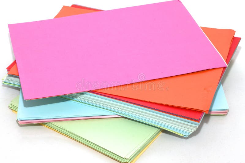 Colored A4 Colored Cardboard Stock Image - Image of rectangular, sheet ...
