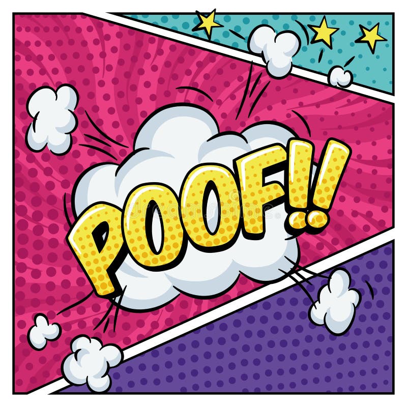 Colored Comic Expression on a Halftone Comic Page Stock Illustration ...