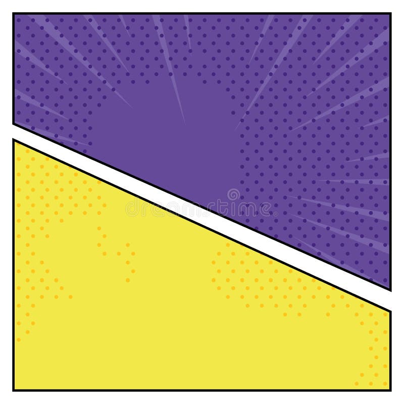 Colored Comic Page Background with Halftone Effects Stock Vector ...