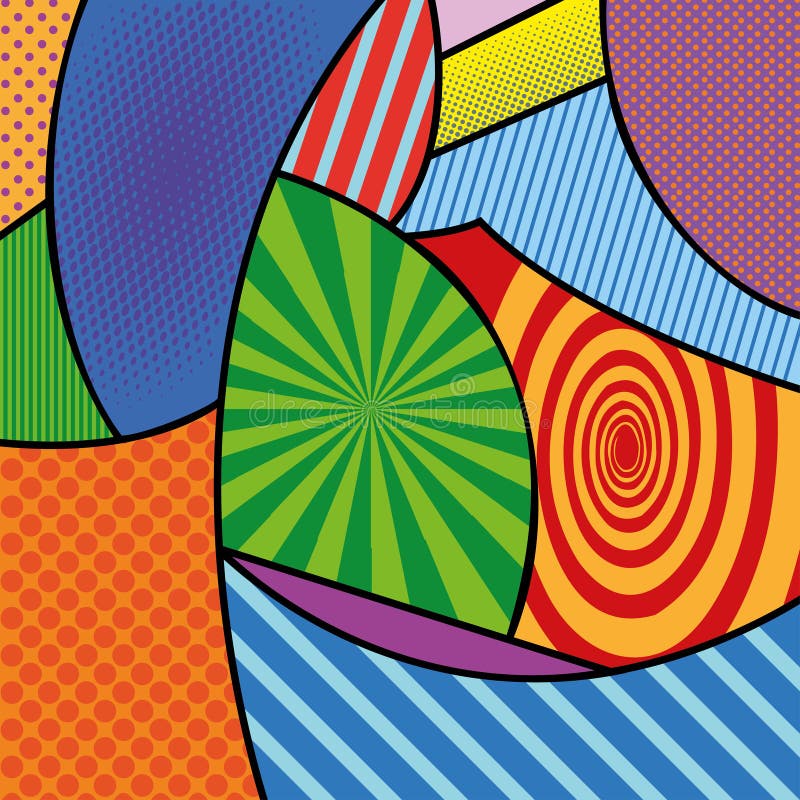 Colored Comic Page Background with Halftone Effects Vector Stock Vector ...