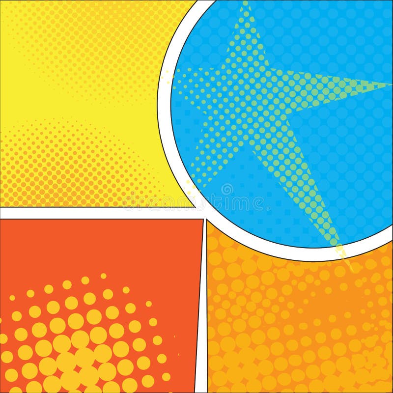 Colored comic page stock vector. Illustration of symbol - 129784524