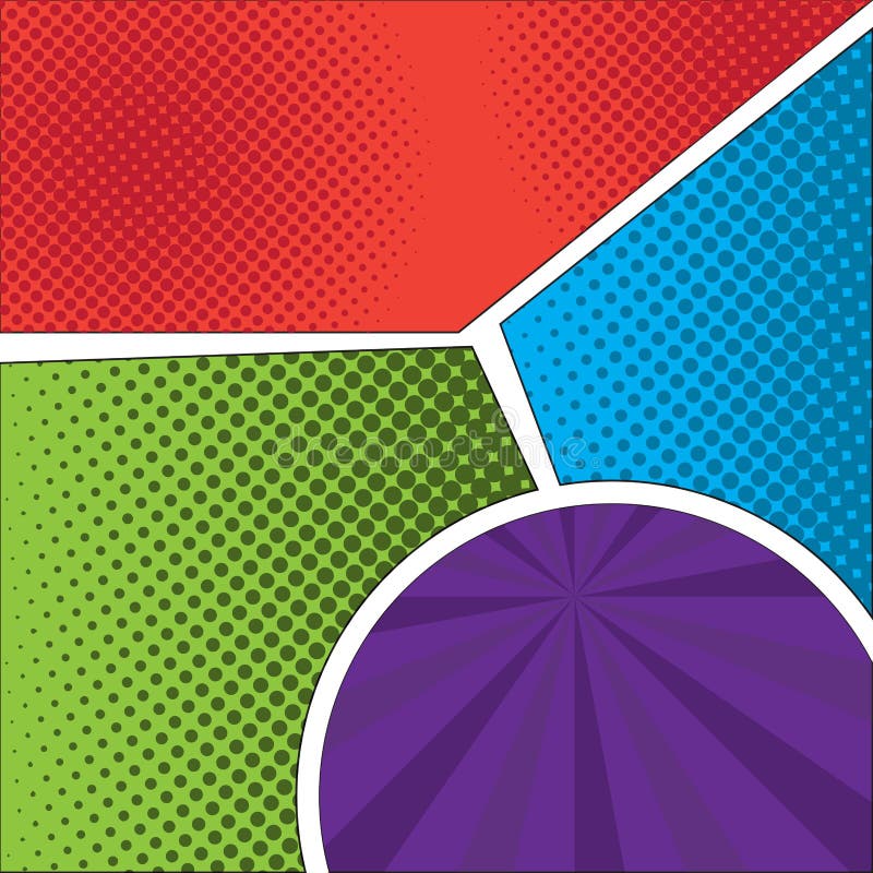 Colored comic page stock vector. Illustration of cartoon - 129785022