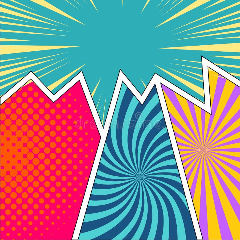 Colored Comic Pages with Halftone Effects Stock Vector - Illustration ...