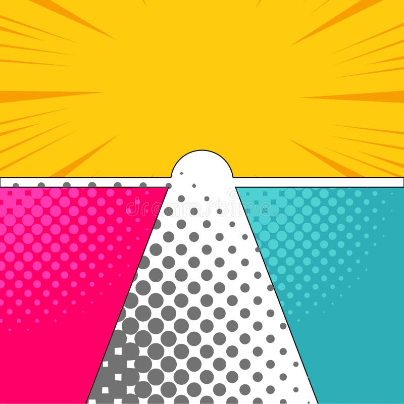 Colored Comic Pages with Halftone Effects Stock Vector - Illustration ...