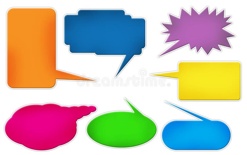 Text Bubbles with Cute Animal Faces. Vector Isolates in Cartoon Flat ...