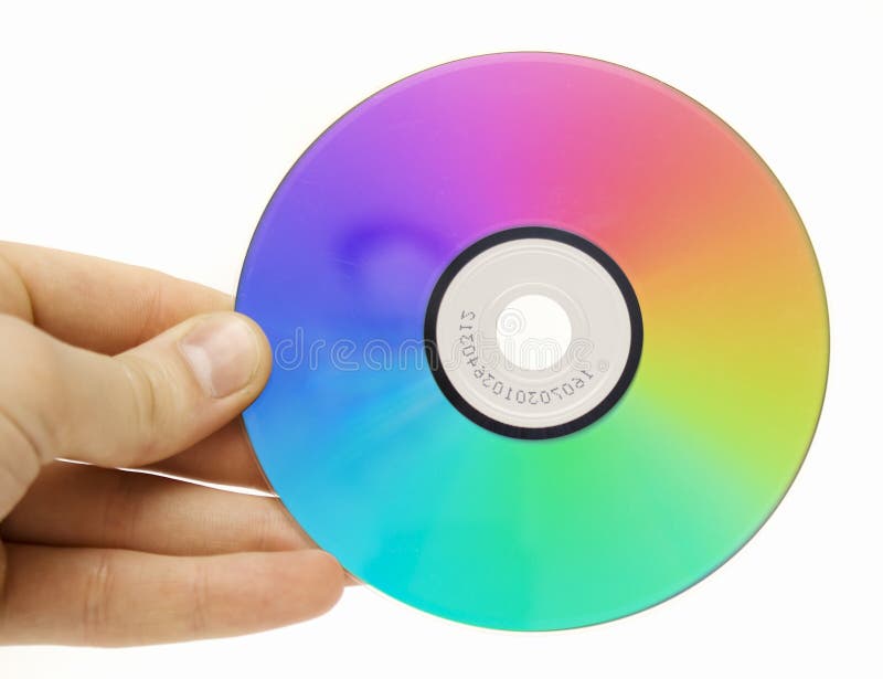 Colored compact disc stock image. Image of software, white - 4560119