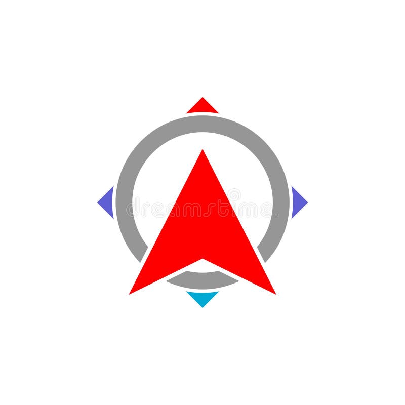 Colored Compass Logo, Children`s Concept Stock Vector - Illustration of ...