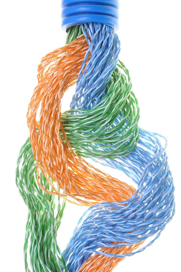 Colored computer cables stock photo. Image of abstract - 34399468