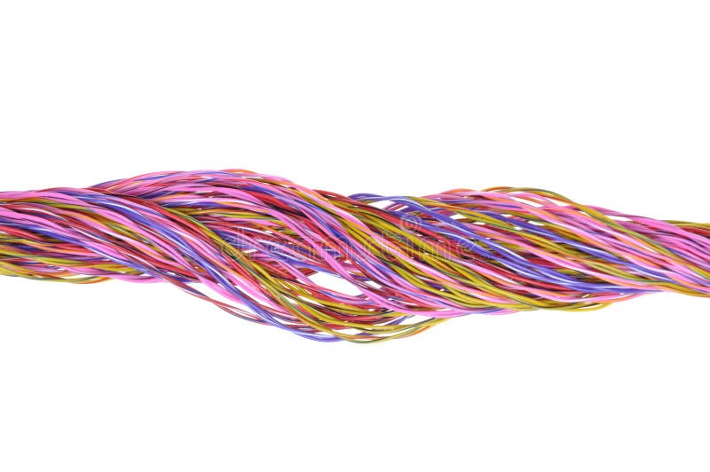 Colored computer cables stock photo. Image of abstract - 34399468