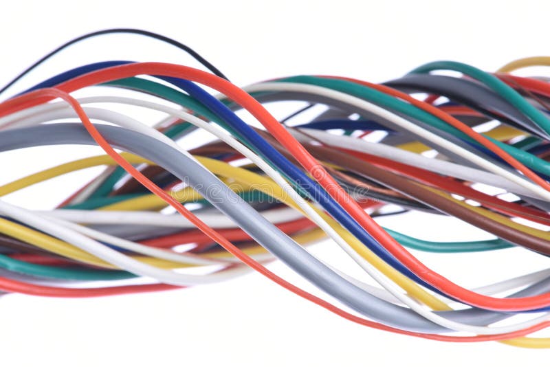 Colored computer cable stock image. Image of cable, technology - 144270019