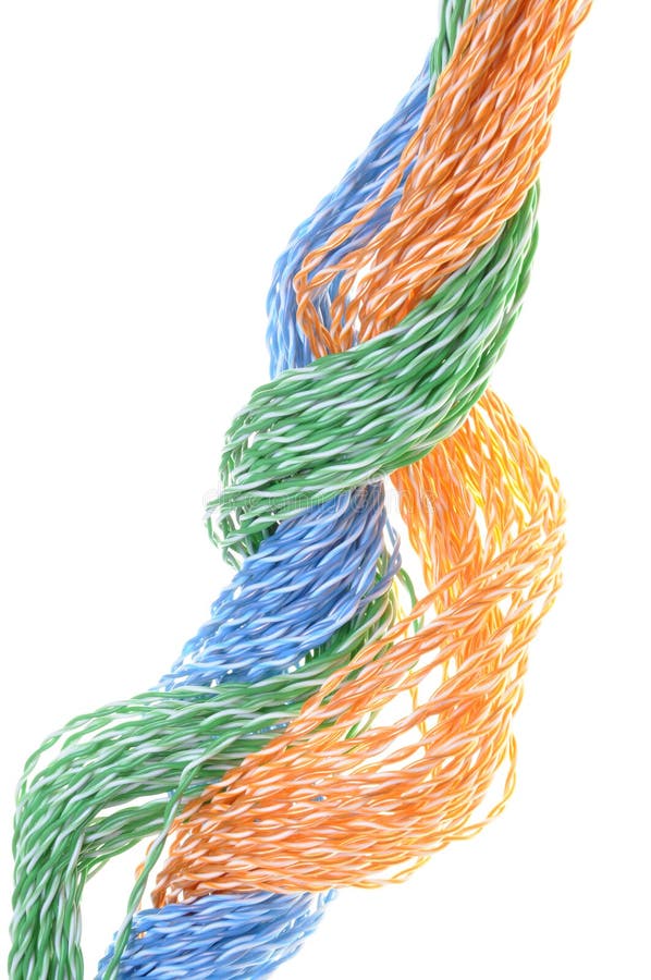 Colored computer cables stock image. Image of power, abstract - 36631399