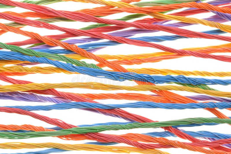 Colored computer cables stock image. Image of idea, abstract - 34404011
