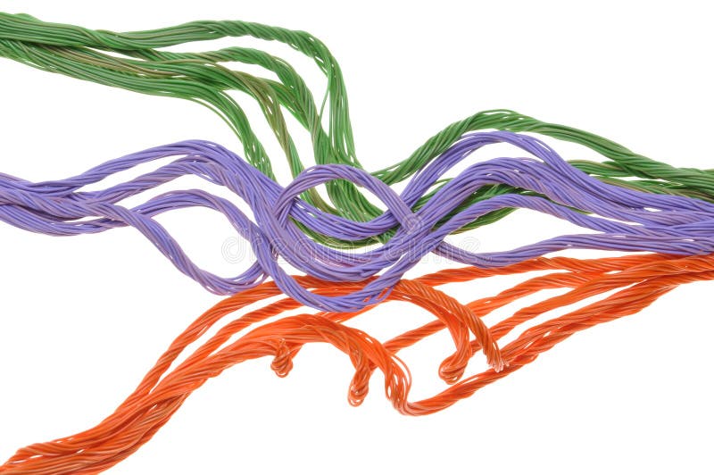 Colored computer cables stock image. Image of idea, abstract - 34404011