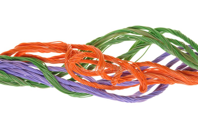 Colored computer cables stock image. Image of idea, abstract - 34404011