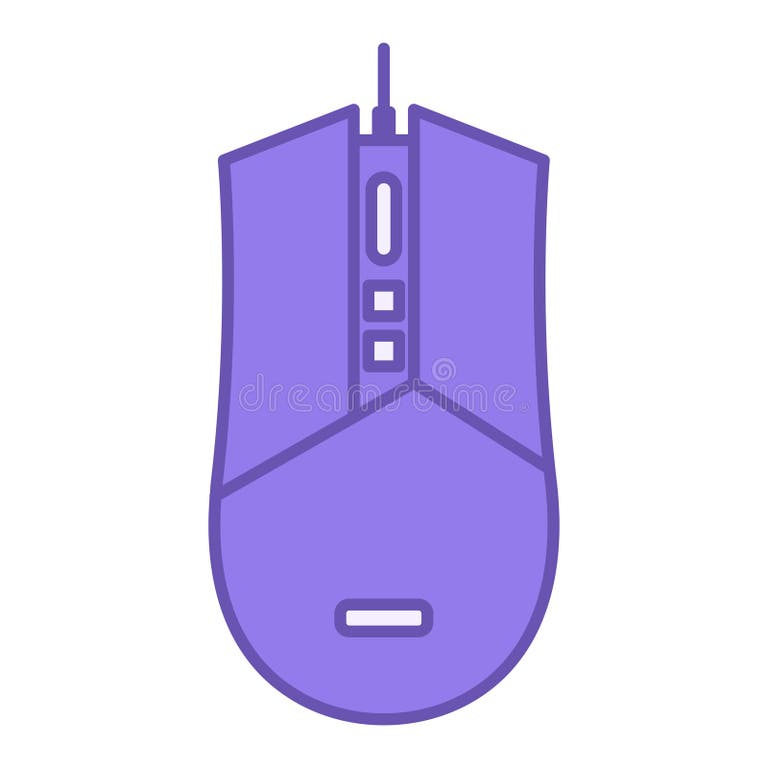 Colored Computer Mouse Icon. Stock Vector - Illustration of simple ...