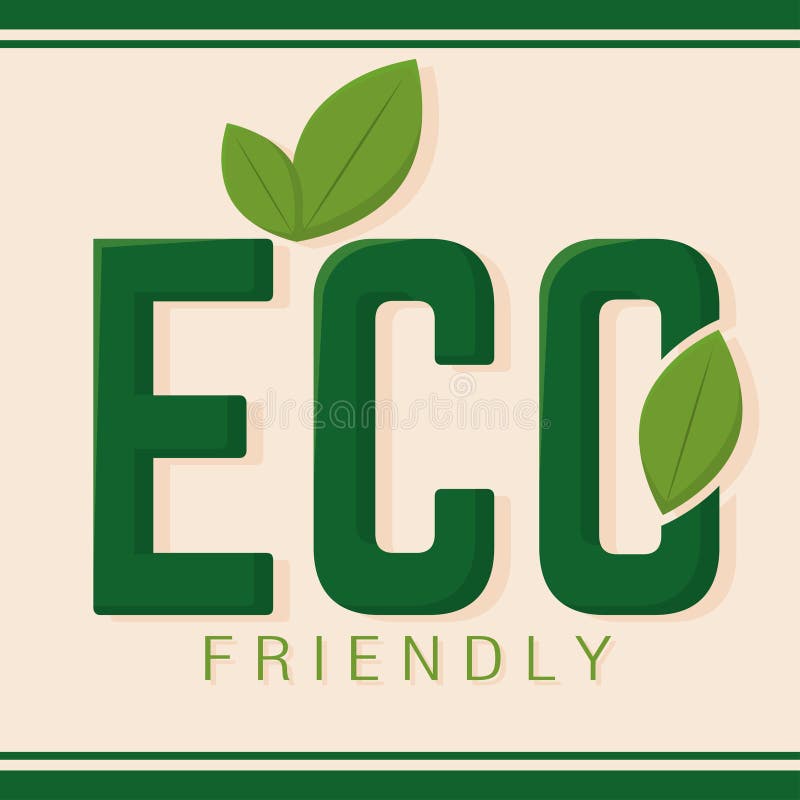 Colored Concept Eco Friendly Poster Vector Stock Vector - Illustration ...