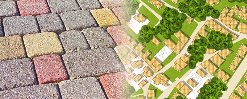 Colored Concrete Permeable Flooring Called Self-locking Floor Assembled ...