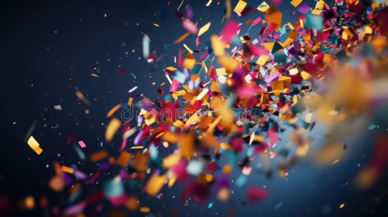 Colored Confetti Exploding Party Popper on Studio Background Stock ...