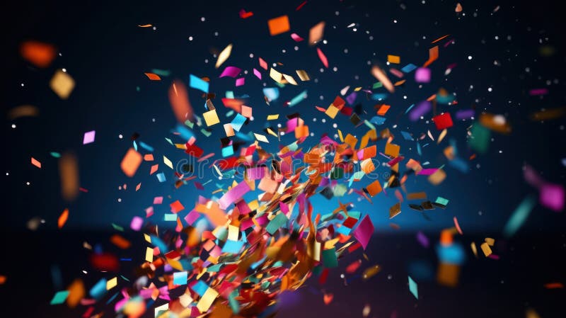 Colored Confetti Exploding Party Popper on Studio Background Stock ...