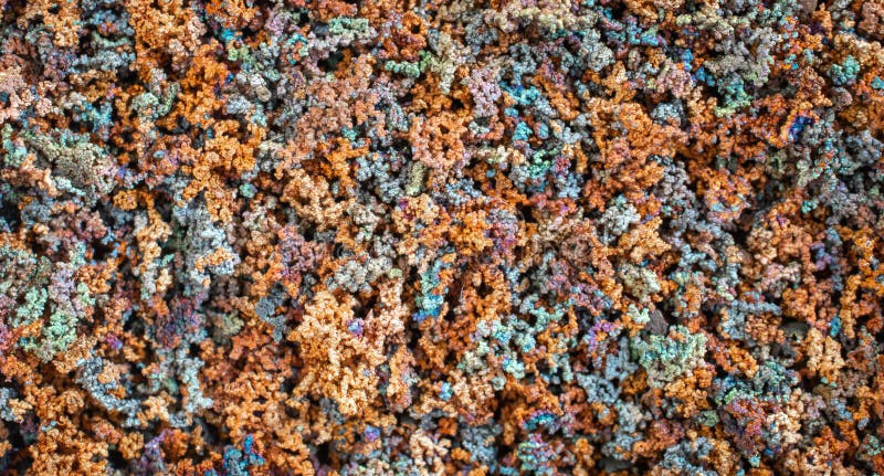 Colored Copper Crystals with a Visible Texture. Background Stock Photo ...
