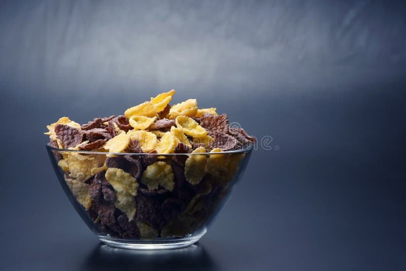 Colored Corn Flakes in a Bowl Stock Image - Image of dessert, milk ...