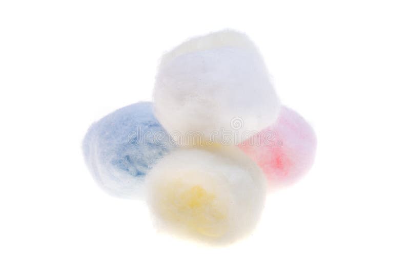 Colored Cotton Balls Isolated Stock Image - Image of isolated, cotton ...