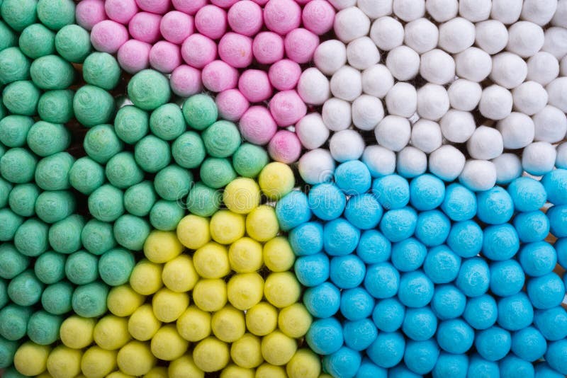 Colored Cotton Swabs Close Up Stock Image - Image of lifestyle, texture ...