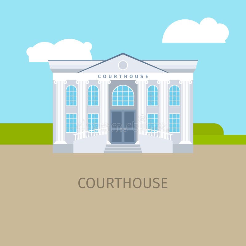 Courthouse illustration stock illustration. Illustration of trial - 3396275