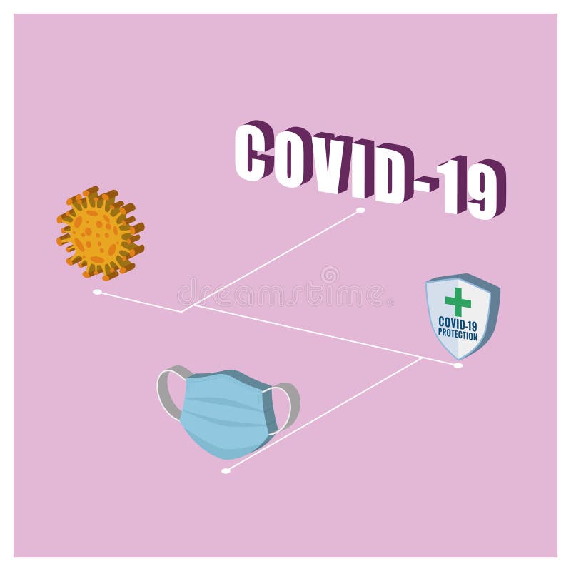 Colored Covid Prevention Poster with 3d Icons Vector Stock Vector ...