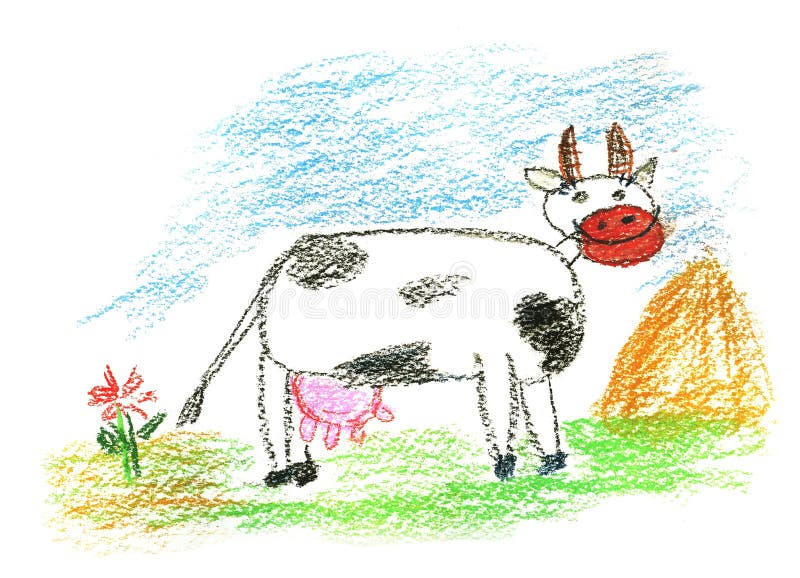 Colored cow stock illustration. Illustration of ears, agriculture - 4714139