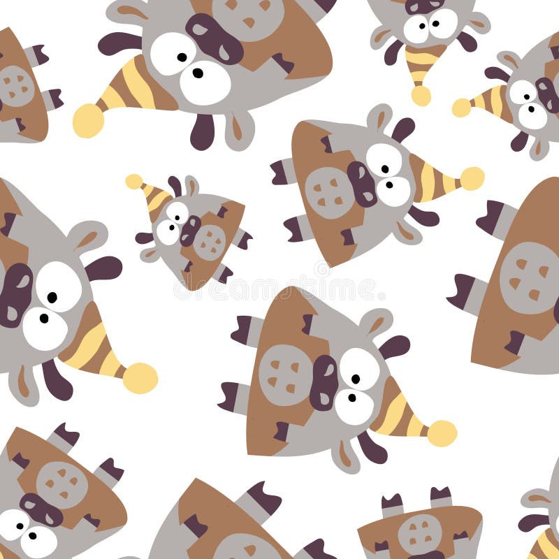 Colored Cows in Retro Style, Seamless Pattern, Stock Vector ...